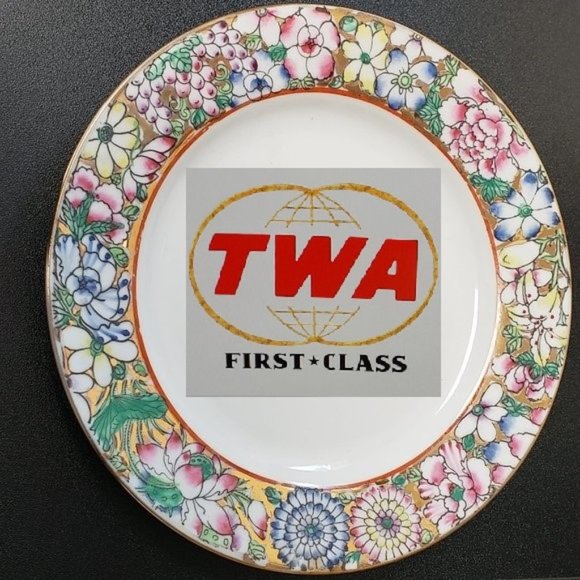 Dining | Brand New Vintage Twa 1st Class Inflight Hand Painted Dinner ...